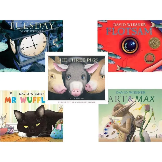 David Wiesner Picture Books Collection （5 本平裝本） - momo購物網