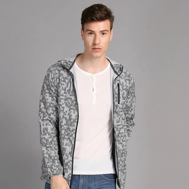 【Corpo X】抗UV系列-男款幾何抗UV防蚊吸排外套(高效防曬/防蚊) - momo購物網