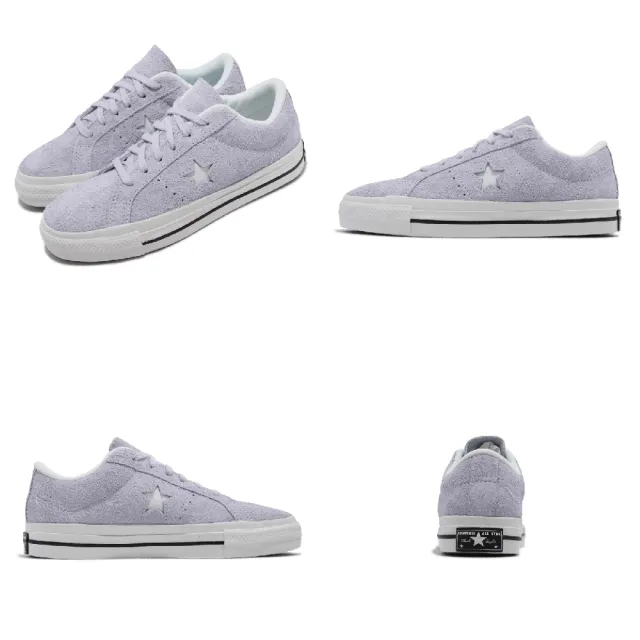 【CONVERSE】休閒鞋 One Star 低筒 穿搭 男女鞋 三星黑標 經典款 麂皮 情侶鞋 淡紫 白(172387C) - momo購物 ...