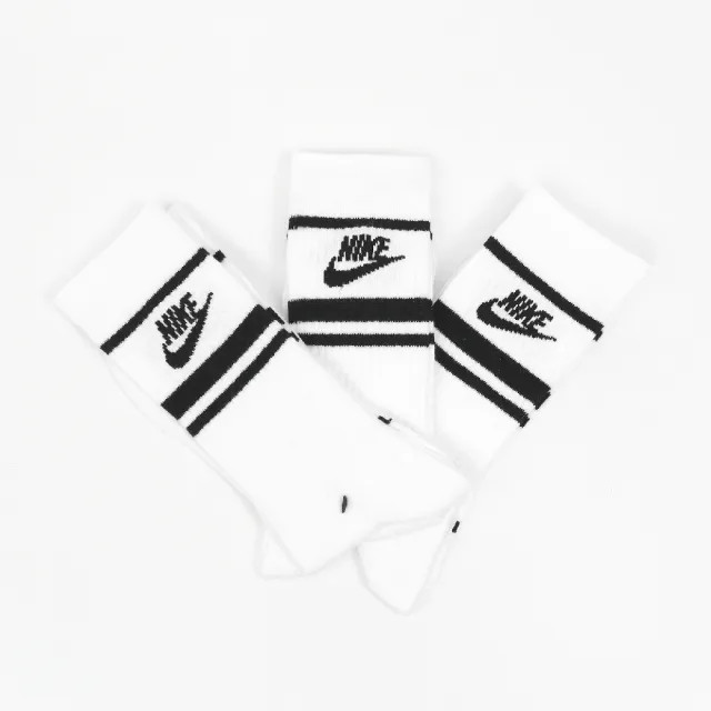 【NIKE 耐吉】襪子 Everyday Essential Crew Socks 男女款 黑 白 中筒襪 三雙入(DX5089-103 ...
