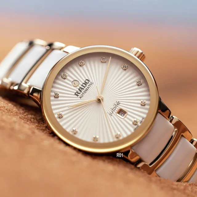 【Rado 雷達表】Centrix晶萃真鑽流金自動腕錶 白陶瓷款30.5㎜-加上鍊機＆鋁錶盒 R01(R30019744) - momo購物網 ...