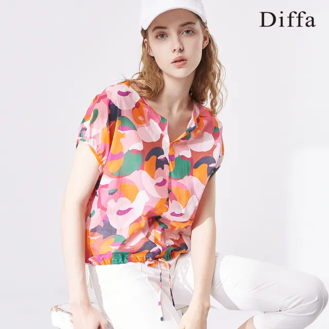 【Diffa】幾何色塊綁帶上衣-女 - momo購物網 - 好評推薦 -2023年8月