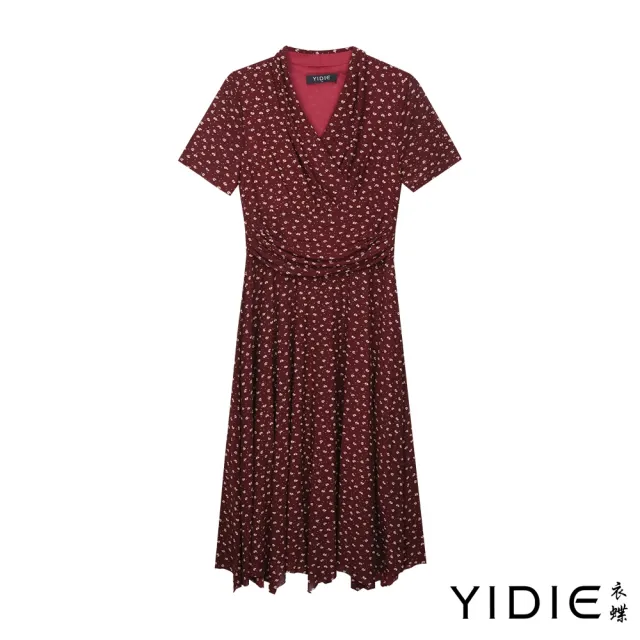 【YIDIE 衣蝶】浪漫碎花V領收腰長洋裝-紅 - momo購物網 - 好評推薦 -2024年2月