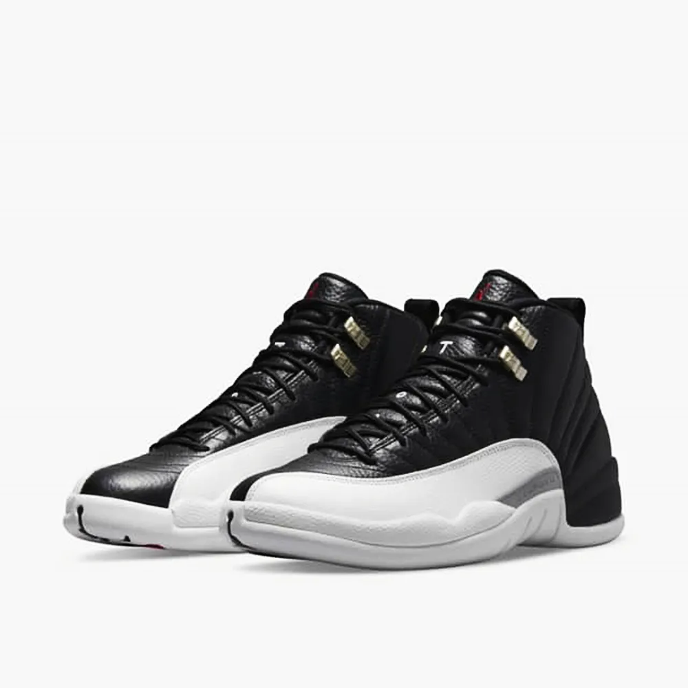 【NIKE 耐吉】jordan 喬丹 12代 籃球鞋 AJ12 Playoffs RETRO 經典 季後賽 黑白 男鞋(CT8013-006 ...