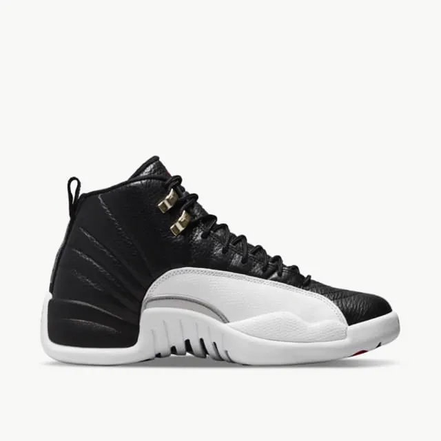 【NIKE 耐吉】jordan 喬丹 12代 籃球鞋 AJ12 Playoffs RETRO 經典 季後賽 黑白 男鞋(CT8013-006 ...