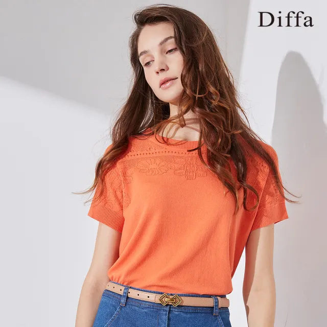 【Diffa】復古緹花線衫-女 - momo購物網 - 好評推薦 -2024年3月