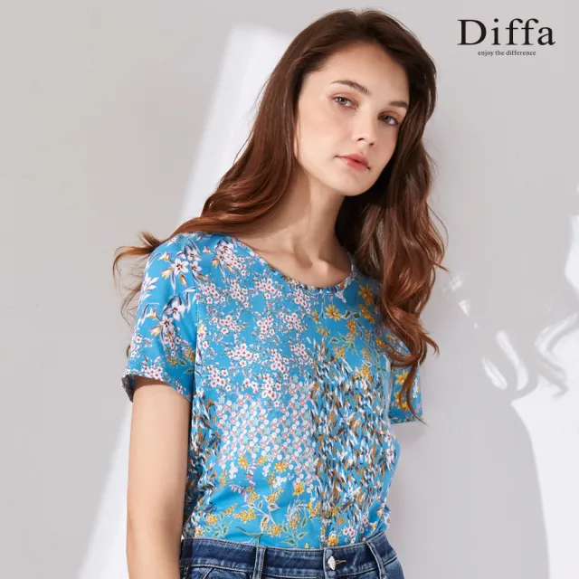 【Diffa】復古小花涼感上衣-女 - momo購物網 - 好評推薦 -2024年4月
