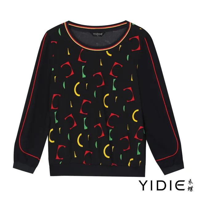 【YIDIE 衣蝶】彩色字母C休閒上衣-黑 - momo購物網 - 好評推薦 -2024年4月