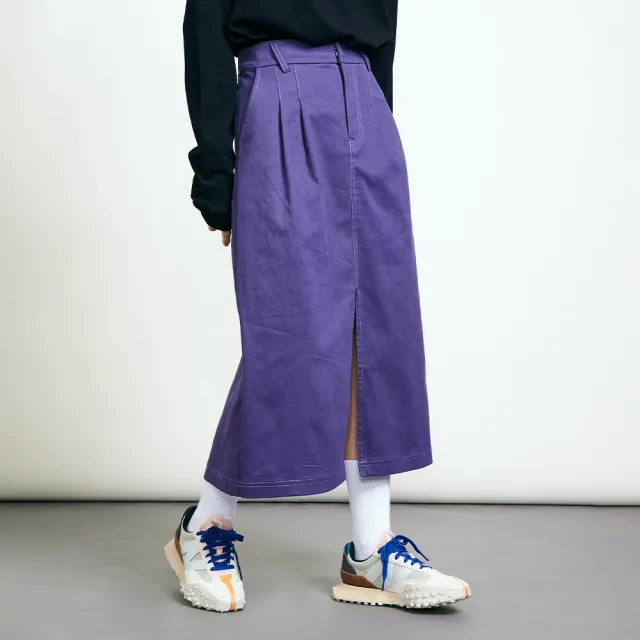 【gozo】minus g-限量系列 高腰鬆緊開衩直筒裙(兩色) - momo購物網 - 好評推薦 -2024年6月