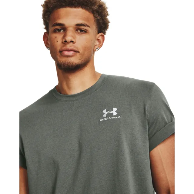 【UNDER ARMOUR】UA 男 HEAVYWEIGHT 短T-Shirt_1373997-182(灰綠) - momo購物網 - 好評 ...