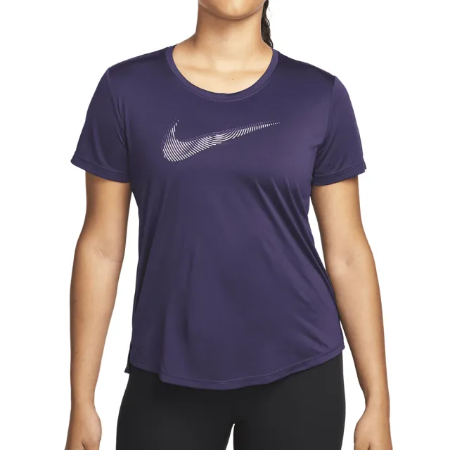 【NIKE 耐吉】AS W NK DF Swoosh HBR SS Top 女款 紫色 跑步 上衣 短袖 FB4697-555 - momo ...