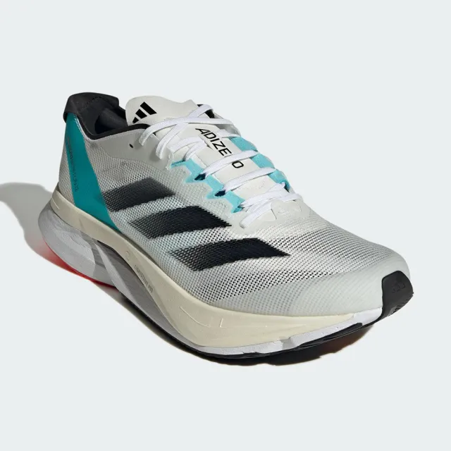 【adidas 愛迪達】Adizero Boston 12 M 男鞋 白藍色 運動 路跑 中長距離 馬牌底 慢跑鞋 ID4237 - momo ...