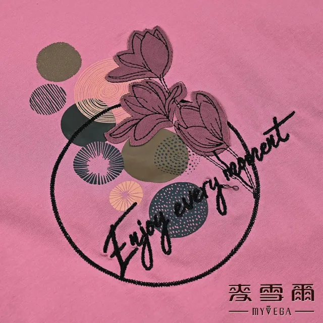 【MYVEGA 麥雪爾】異材質拼接袖花卉刺繡上衣-粉(2024春夏新品) - momo購物網 - 好評推薦 -2024年5月