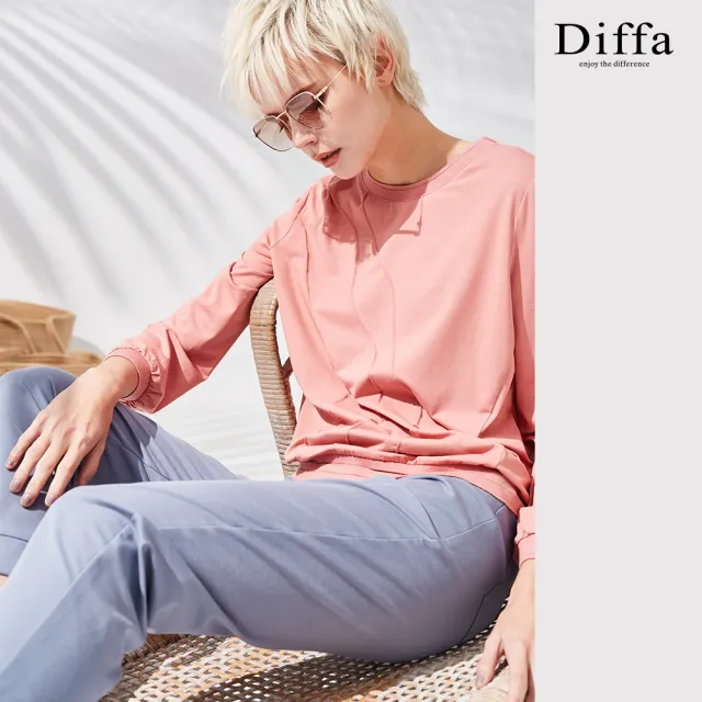 【Diffa】腰部彈性織帶設計針織長褲-女 - momo購物網 - 好評推薦 -2024年9月