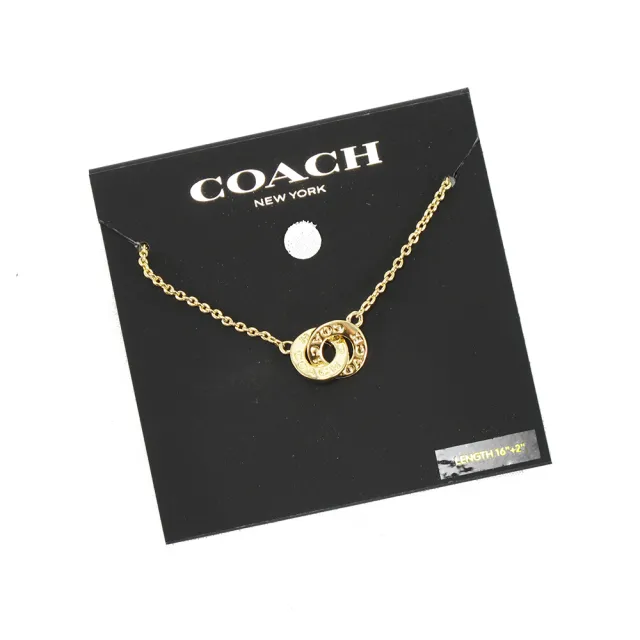 【COACH】送原廠提袋-新款雙環潮流項鍊(金) - momo購物網 - 好評推薦 -2024年3月