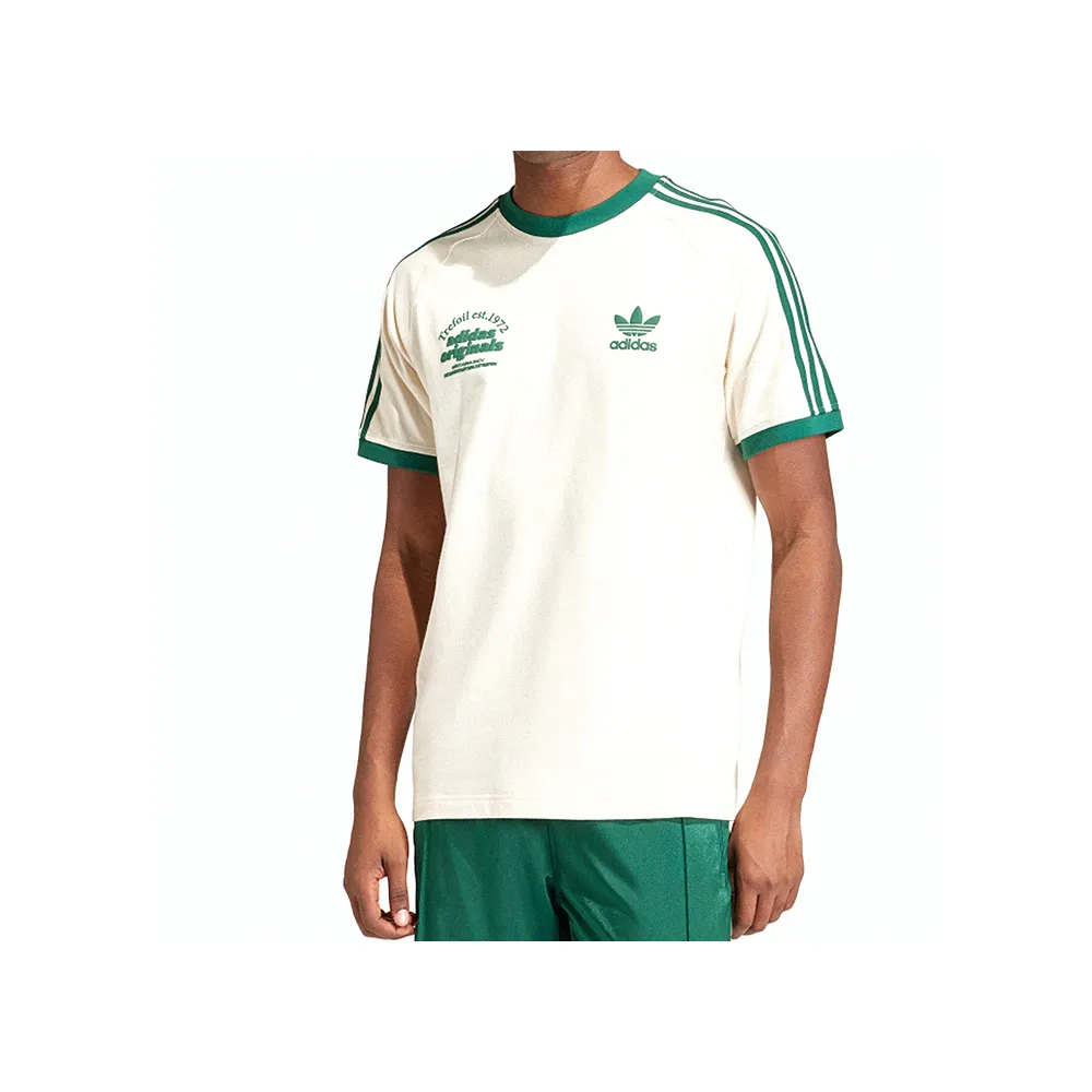 【adidas 愛迪達】GRF Tee 男款 米綠色 經典 三葉草 修身 棉質 舒適 運動 休閒 短袖 IU0217 - momo購物網 ...