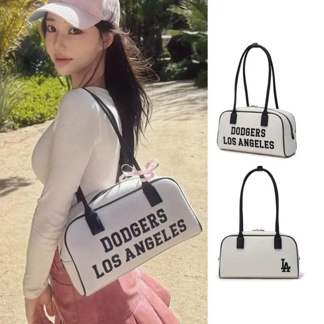 【MLB】雙面 腋下包 手提包 肩背包 Varsity系列 洛杉磯道奇隊(3ABQL014N-07CRM) - momo購物網 - 好評推薦 ...