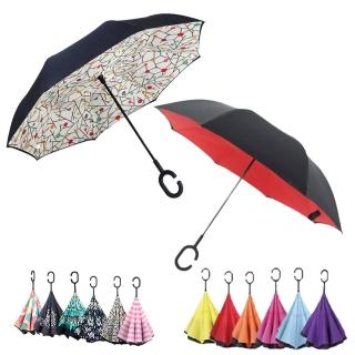 【樂邦】C型反向雨傘-圖案 素色(雙層傘布 防風 抗UV)-momo購物網 - 好評推薦 - 2025年1月