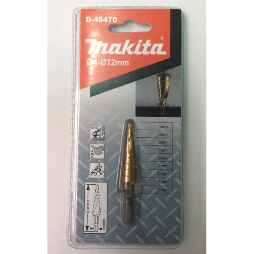 【MAKITA 牧田】D-46470 BIT頭螺旋階梯鑽頭 六角柄 階梯鑽頭(D-46470) - momo購物網 - 好評推薦 -2026年5月